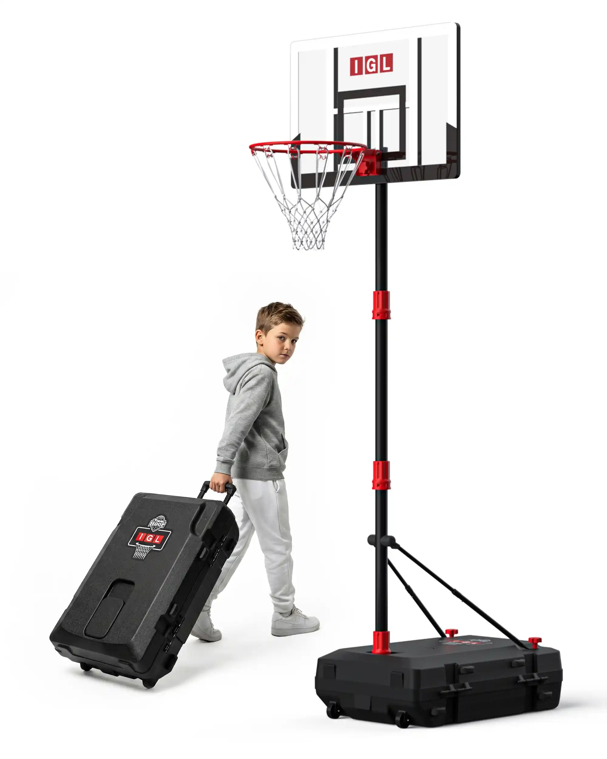 IGL Travel Hoop Youth (8.5ft) – Portable Basketball Hoop for Ages 5–13 ...